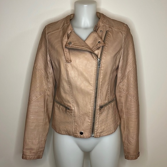 RD Style | Jackets & Coats | Rd Style Vegan Leather Motor Jacket Blush ...